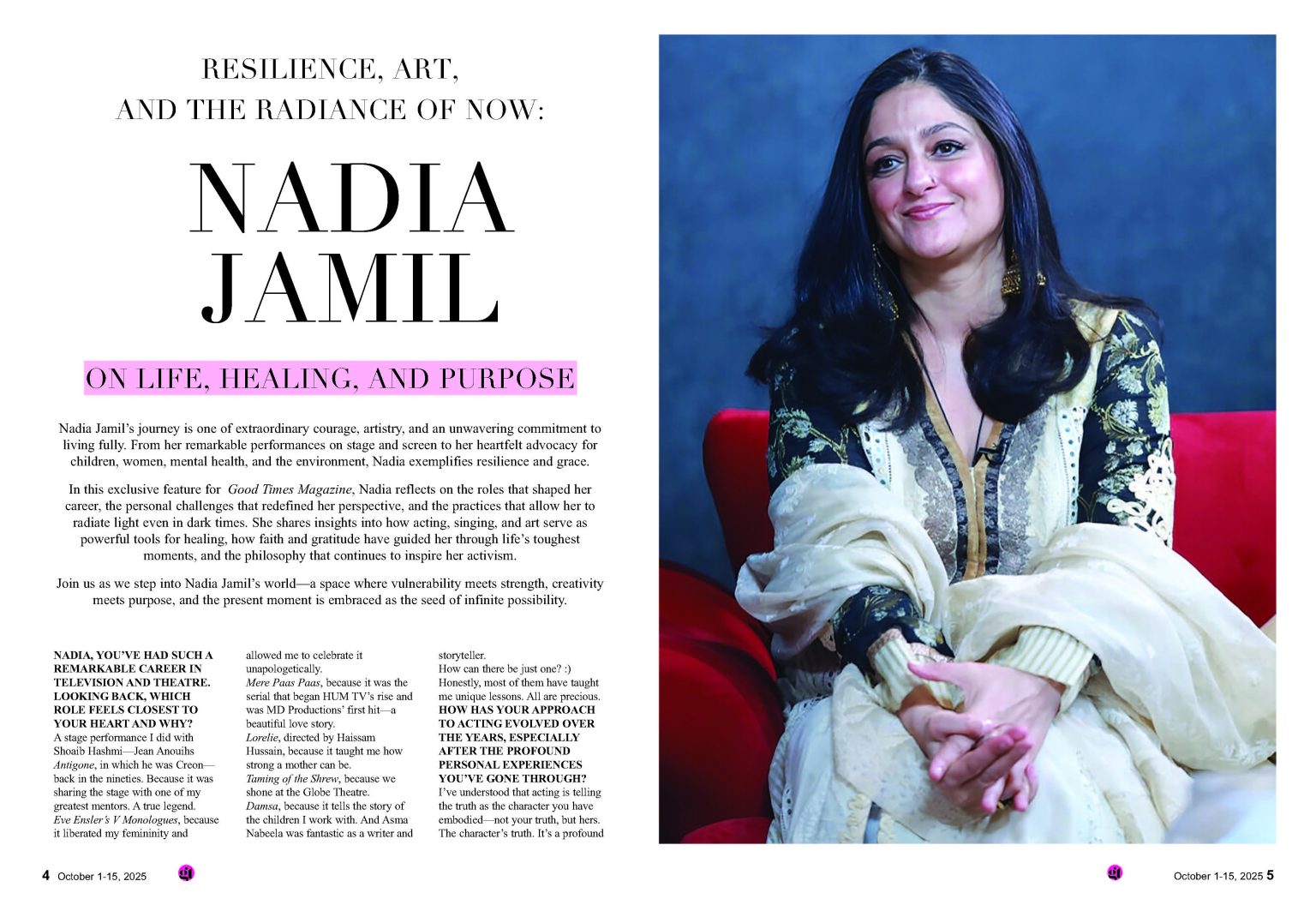Resilience, Art, and the Radiance of Now: NADIA JAMIL - Good Times